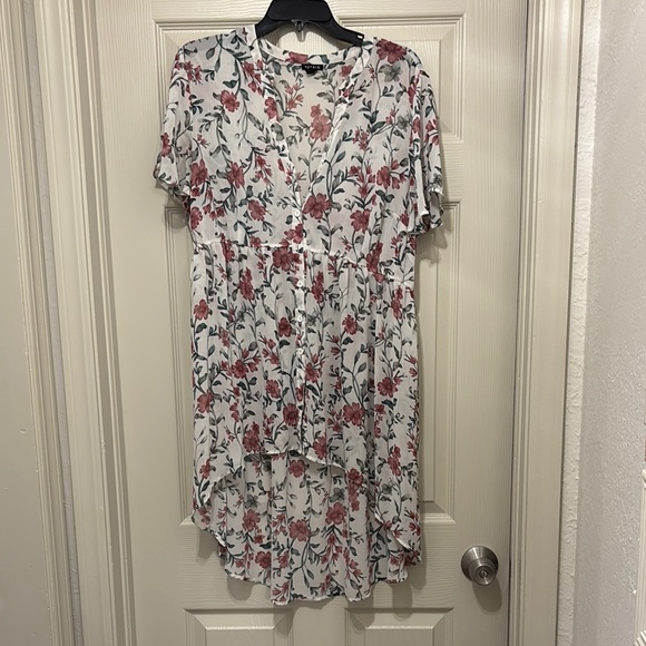 torrid | Dresses | Torrid Pink And Green High Low Shear Sundress | Poshmark
